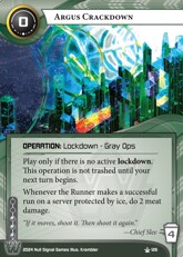 Argus Crackdown · NetrunnerDB