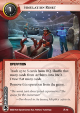 Simulation Reset · NetrunnerDB