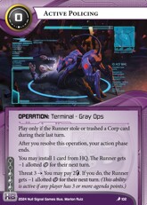 Active Policing · NetrunnerDB